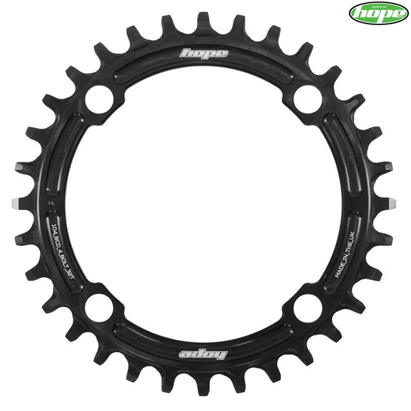 Hope R22 104mm BCD 4 Arm Chainring Black 32T