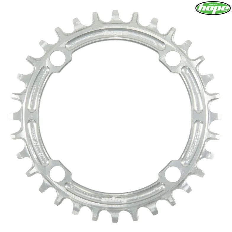 Hope R22 104mm BCD 4 Arm Chainring Silver 32T
