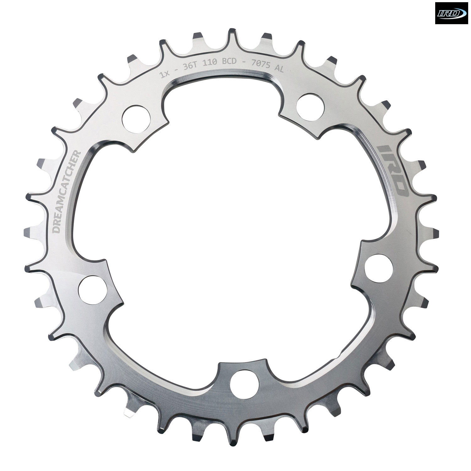 IRD Dreamcatcher 1X 5 Arm 110 Chainring Silver 36T