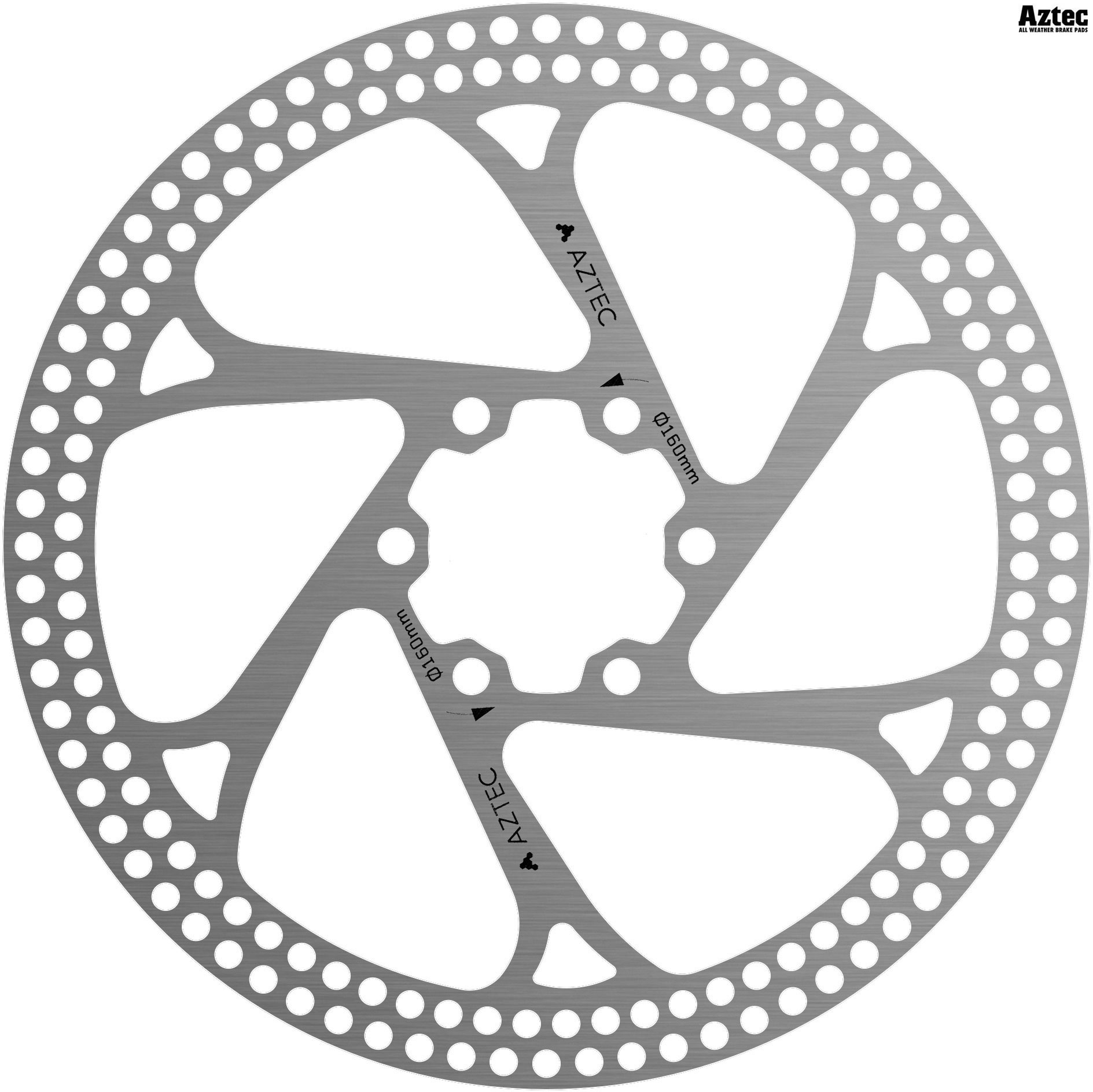 Aztec Circles 6 Bolt Disc Rotor 160