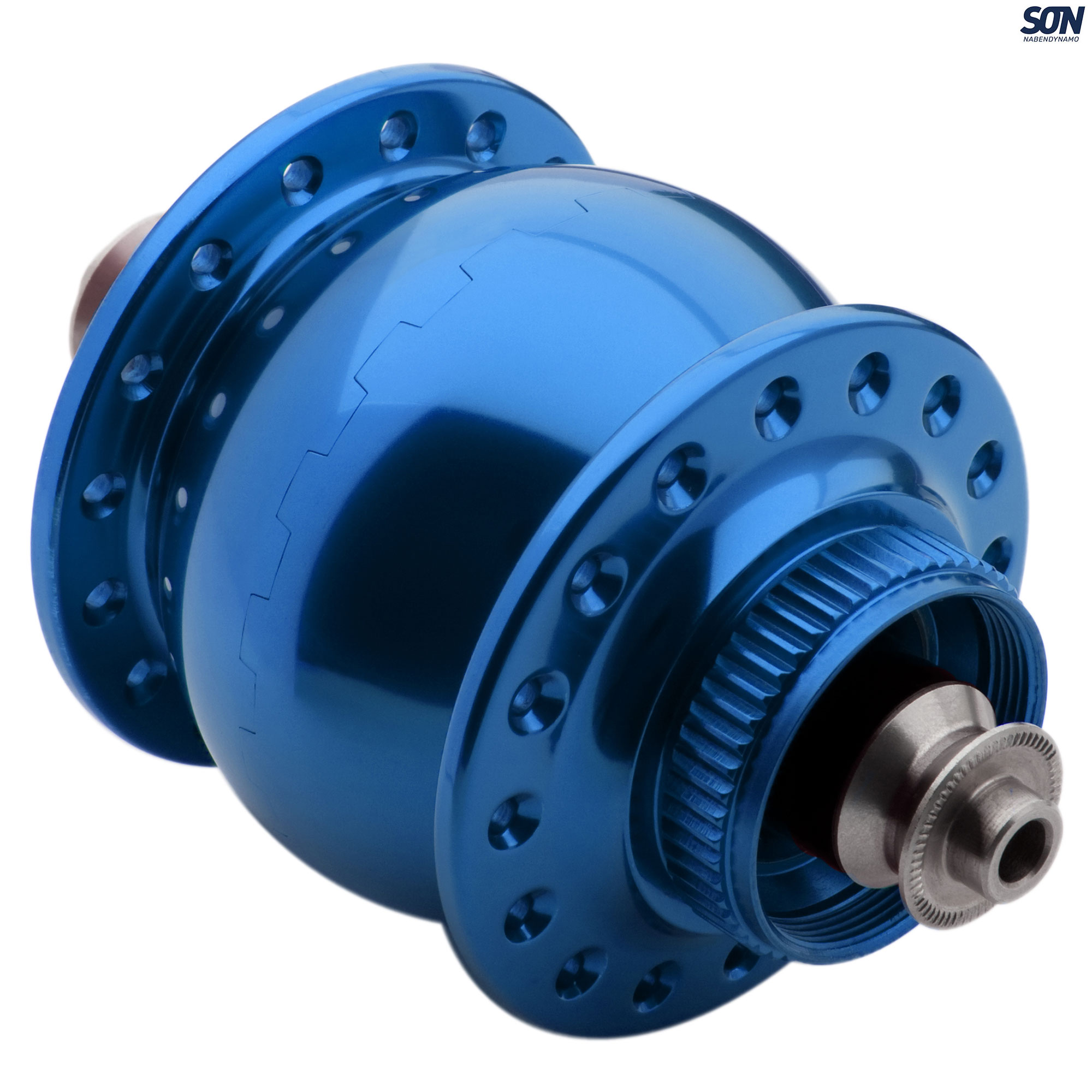 SON 28 Center Lock Dynamo Front Hub Blue 36H