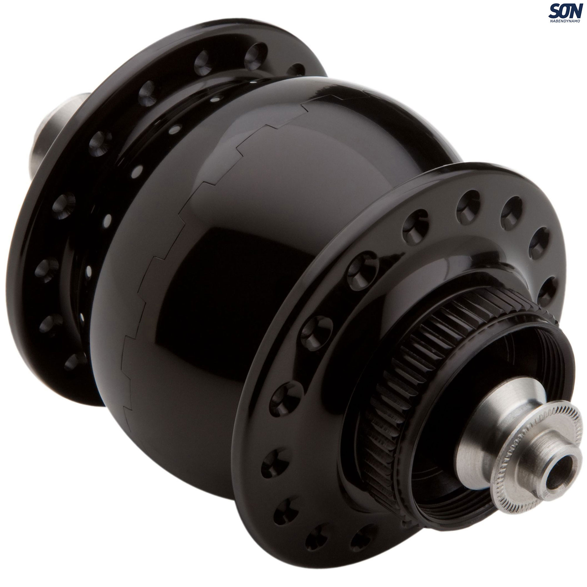 SON 28 Center Lock Disc Dynamo Front Hub Black 36H