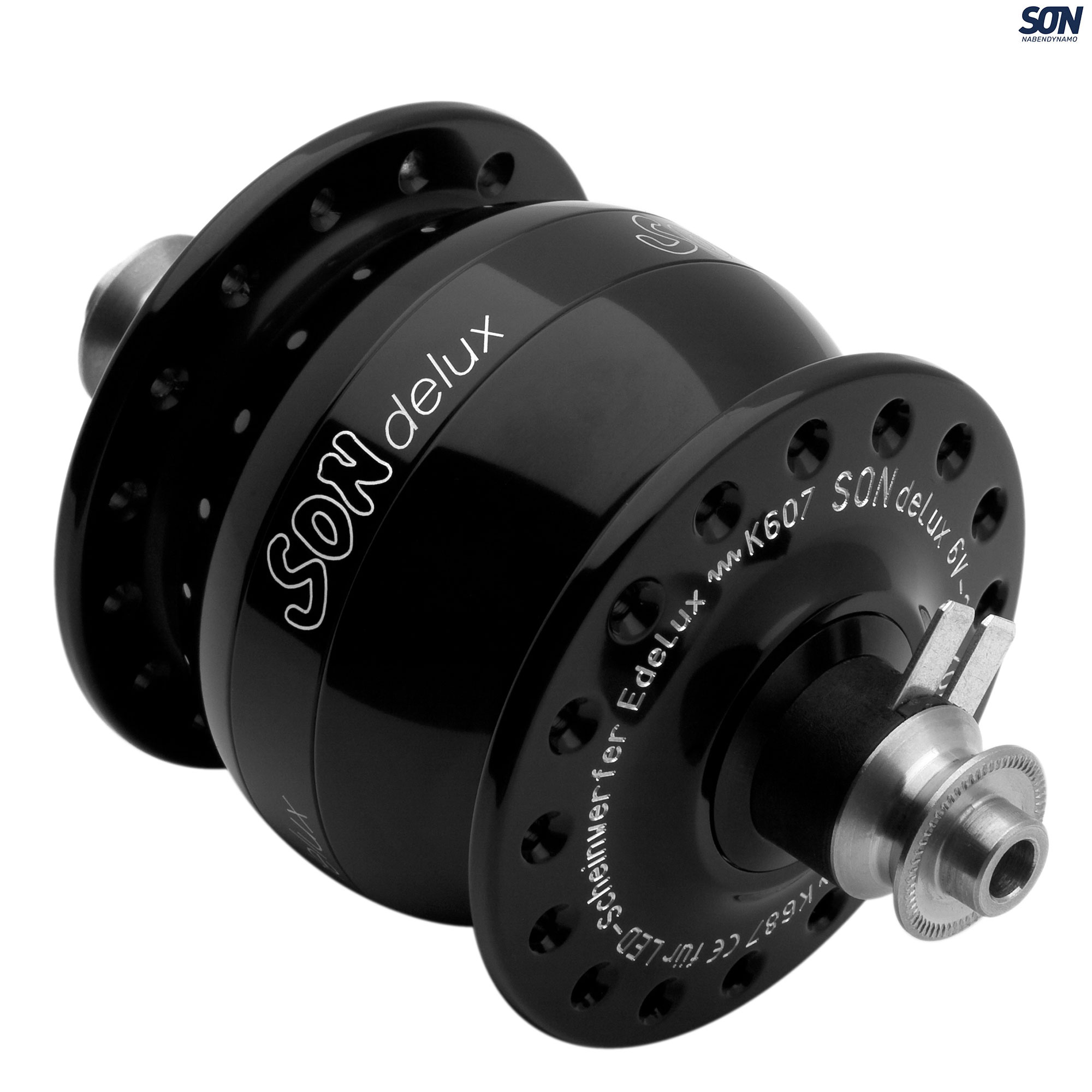 SON delux Dynamo Front Hub Black 28H