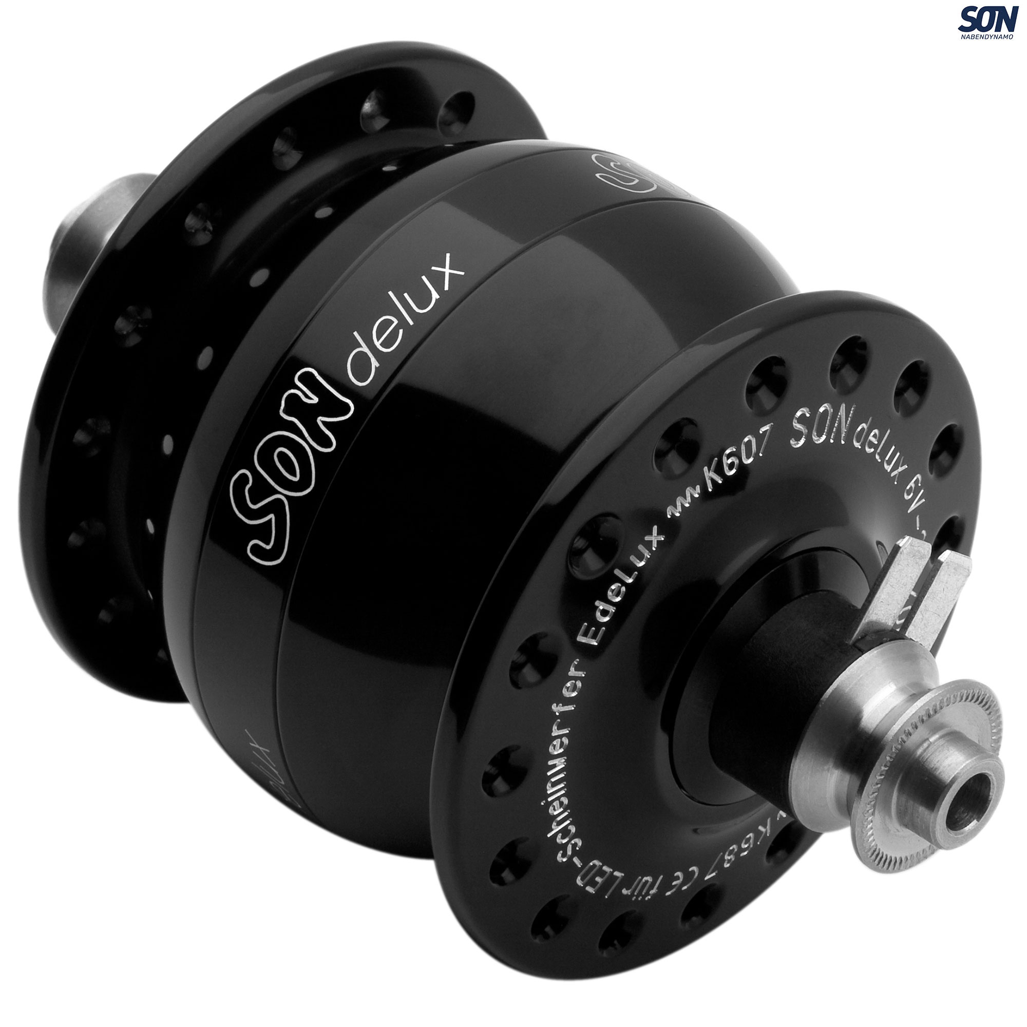 SON delux Dynamo Front Hub Black 36H