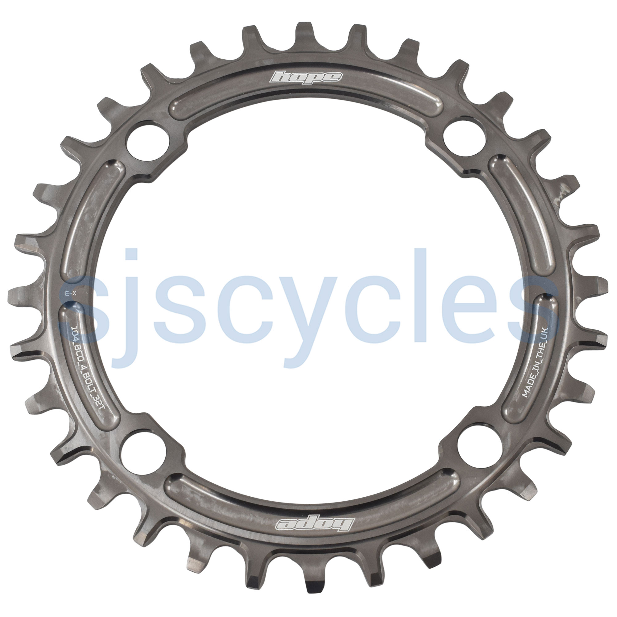Hope R22 104mm BCD 4 Arm Chainring Smoke 32T