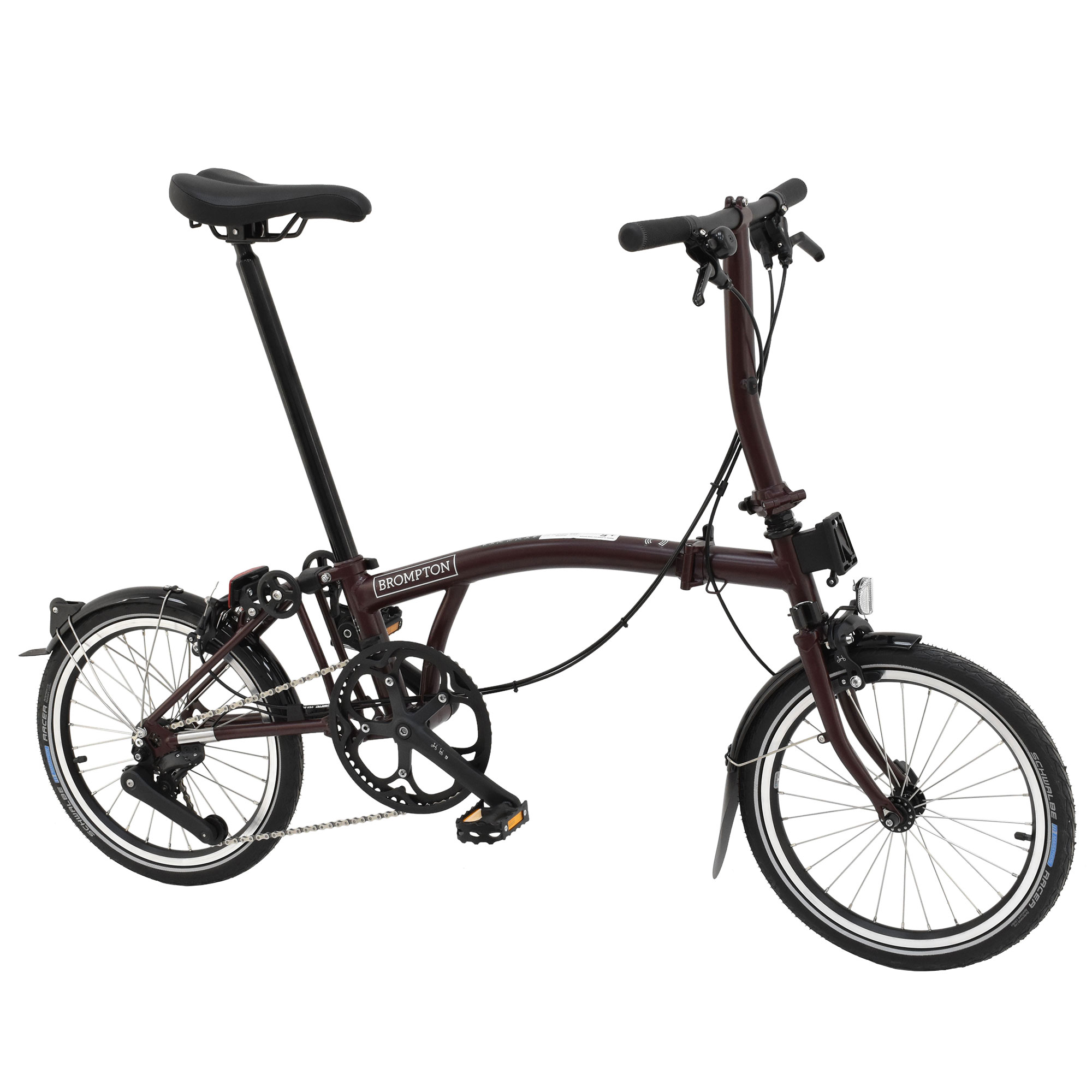Brompton C Line 4 Speed Folding Bike Red Plum