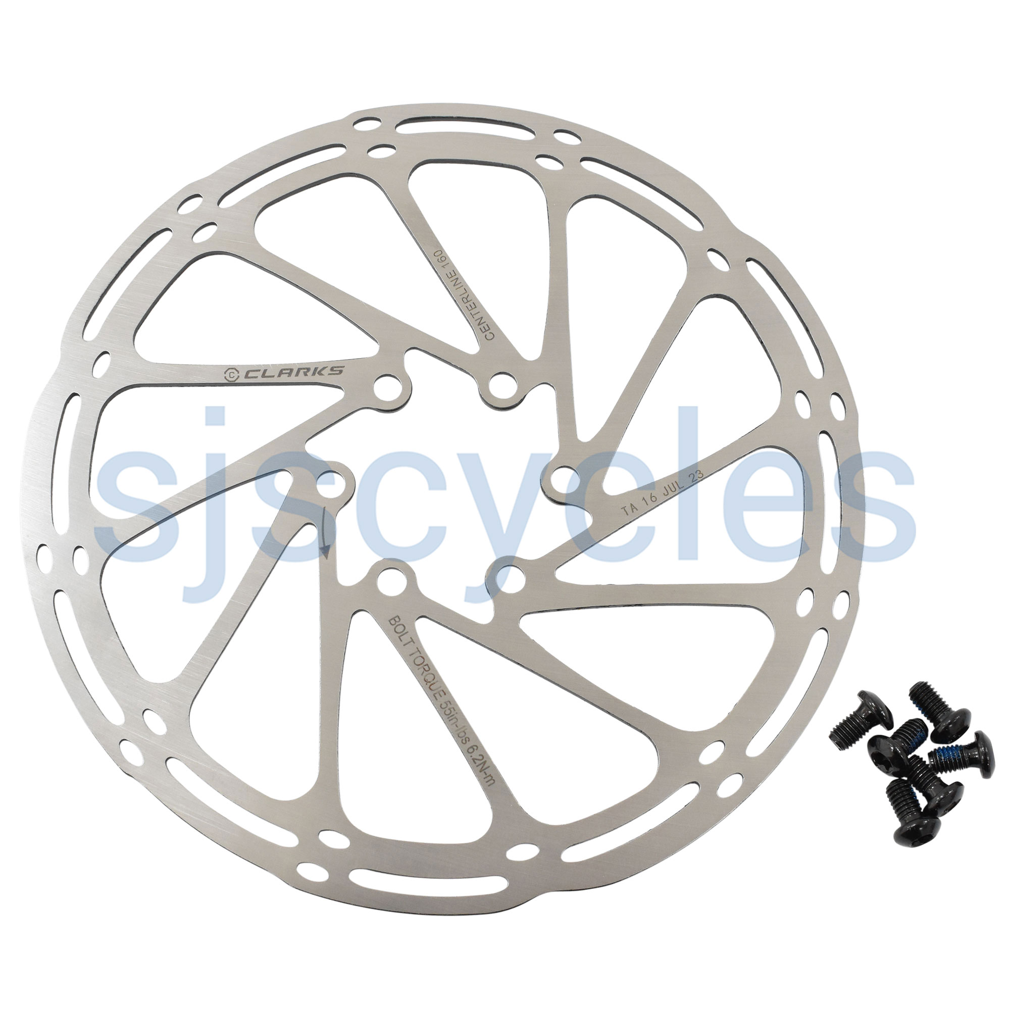 Clarks Z8 Steel 6 Bolt Disc Rotor 160mm